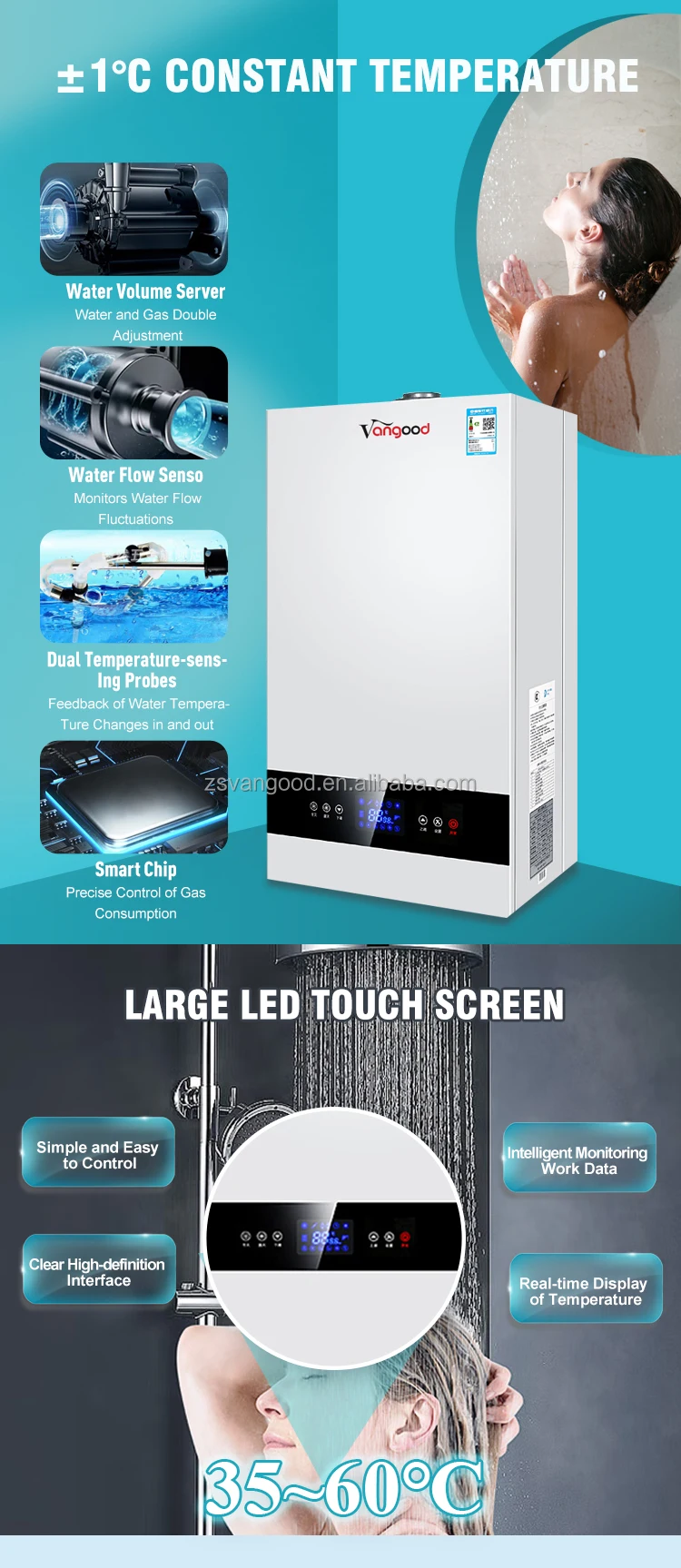 Combi-boiler Heating Boiler 24 Kw Combi Gas Boiler Both Heating And Hot ...