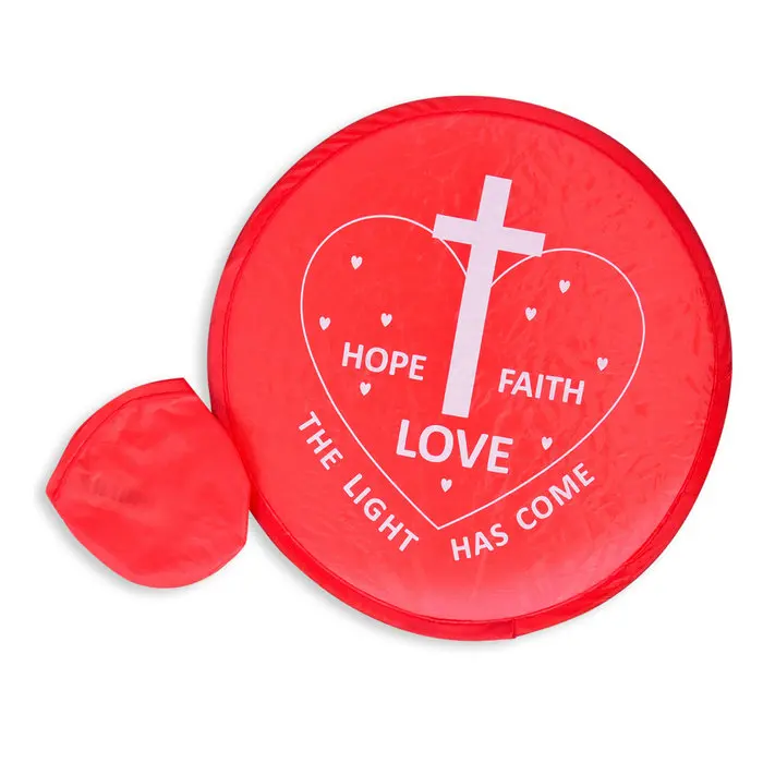 Foldable Nylon Hand Fan Promotional Foldable Flying Disc/fan ...