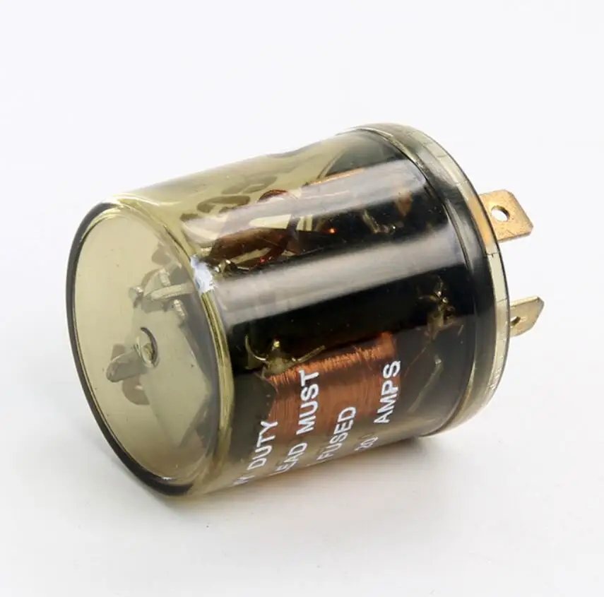 Automotive 12v Transparent Round Flasher Relays 3 Pin Led Turn Signal ...