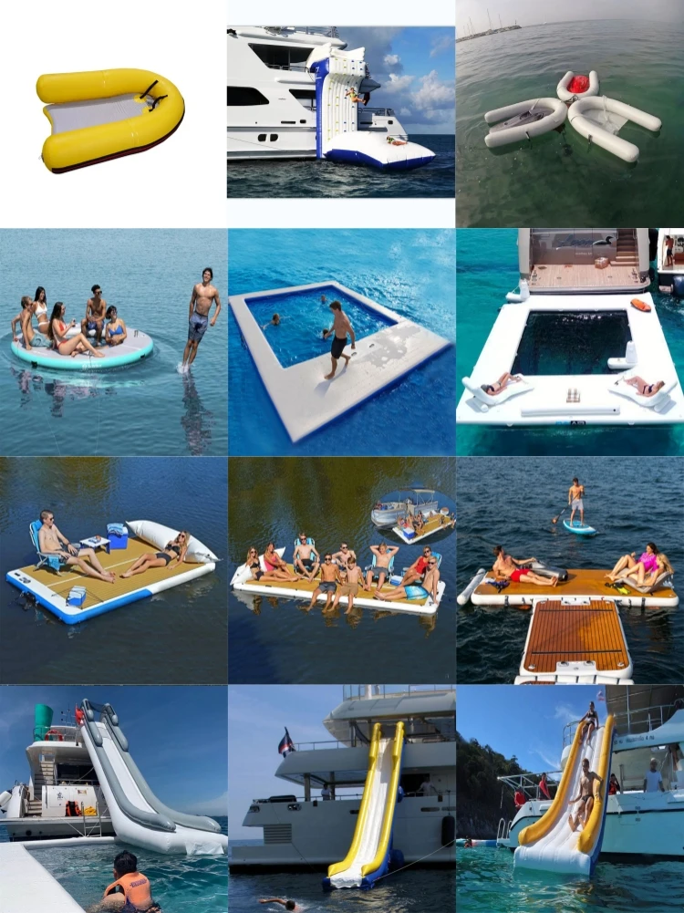 Inflatable Dock Deck Surface Floating Platform Tent Inflatable Floating ...