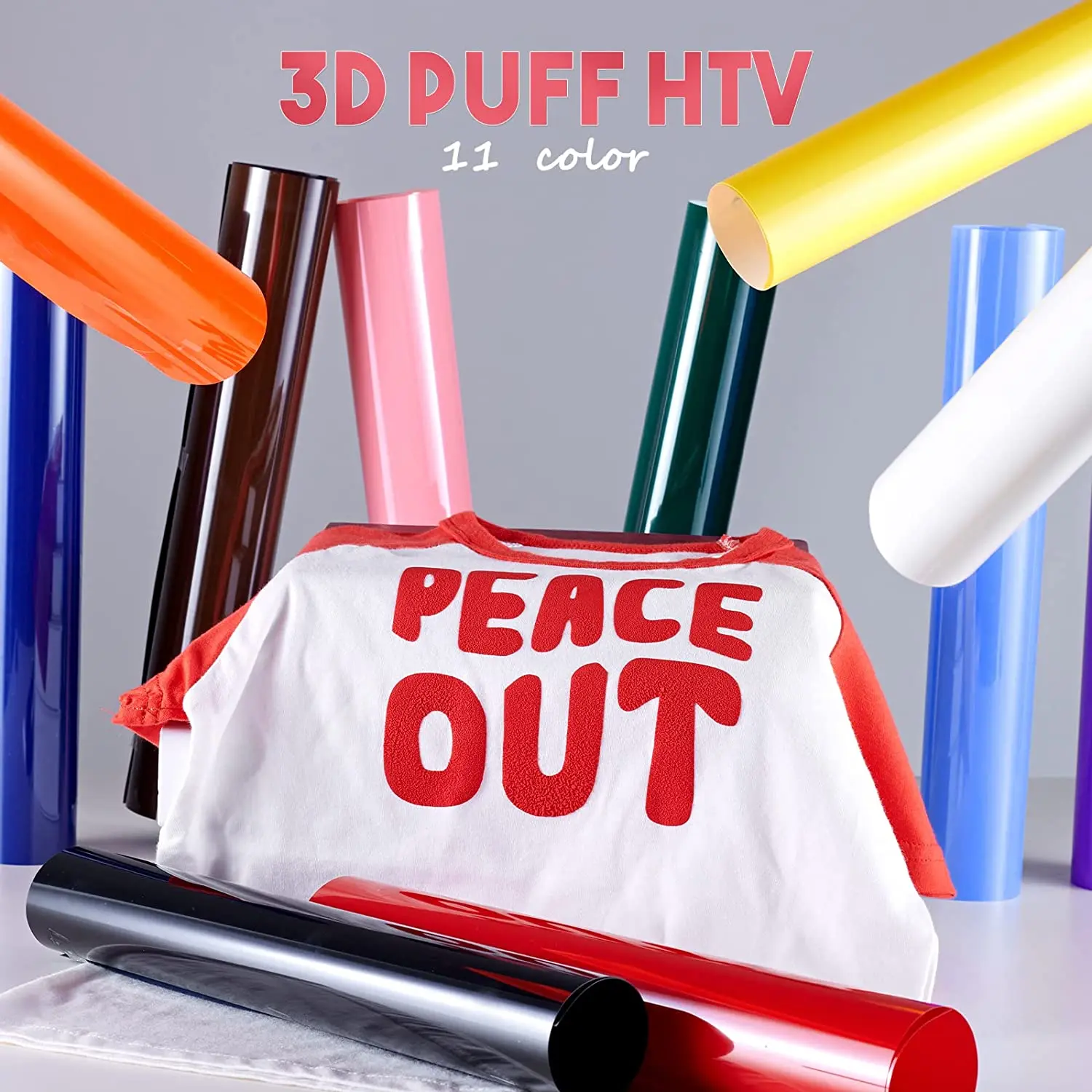 Custom Easy Cutting Printable Puff Vinyl 3d Heat Transfer Film - Buy 3d ...