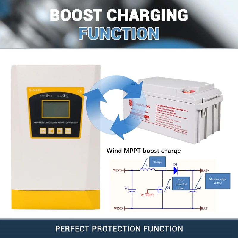 2400W Wind Power Charge Controller for Solar Hybrid Systems