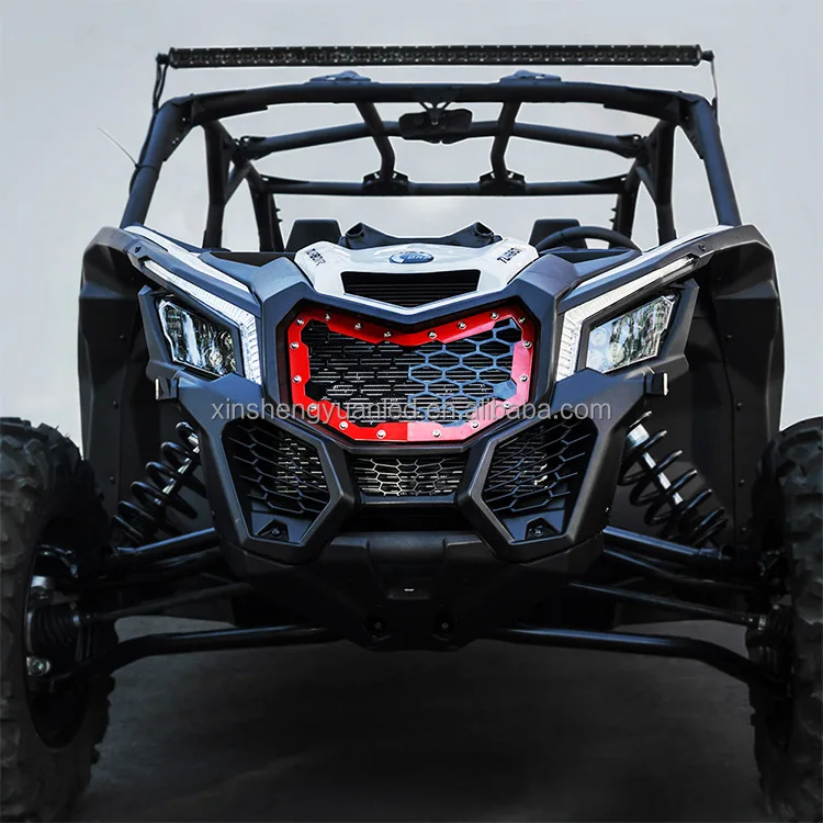 Atv Utv Front Bumper Mesh Grille Guard For Polaris Can-am Maverick X3 ...