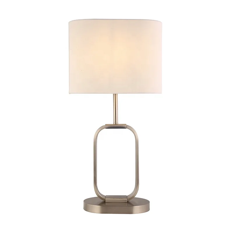 Table Lamp With Minimalist Rectangular Metal Base Lamp Body Classical ...