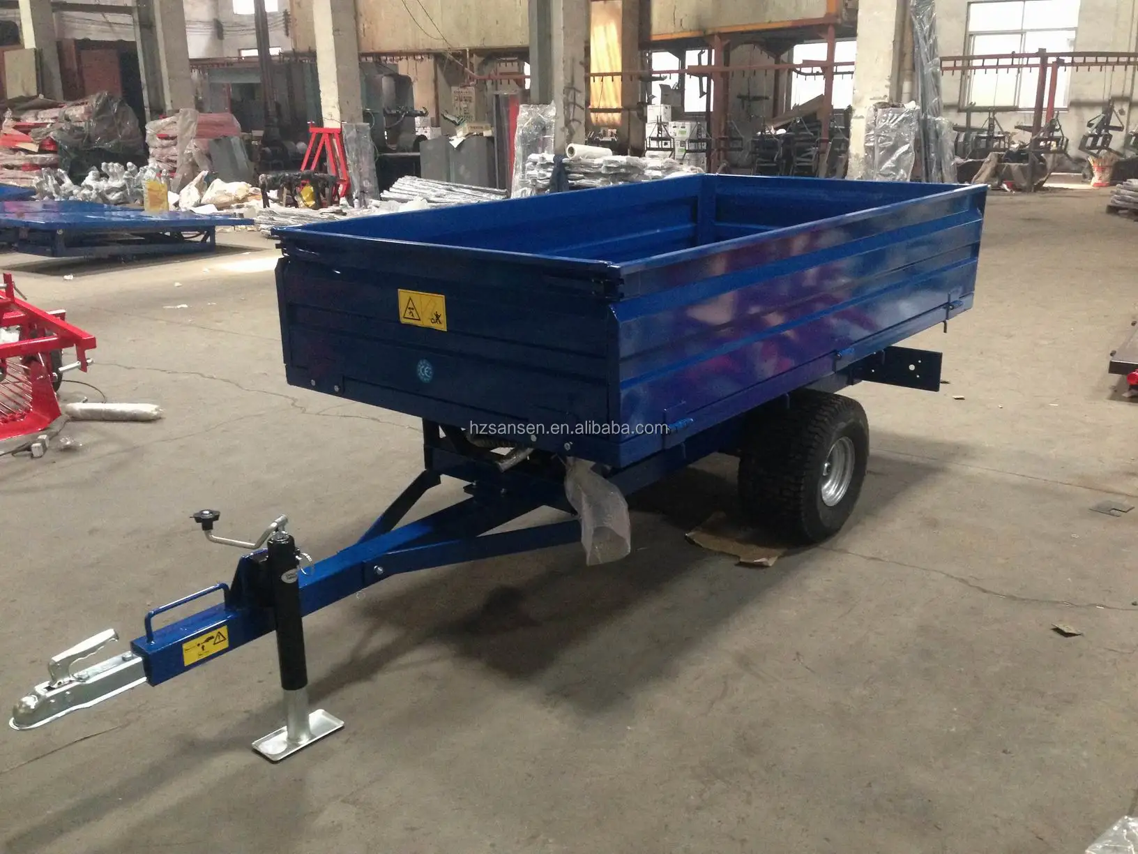 2-wheel Single Axle Tractor Hydraulic Tipper Trailer 500kgs-4000kgs ...