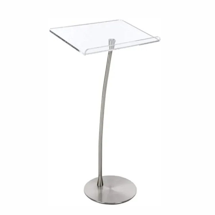 Modern Design Transparent Plexiglass Acrylic Pulpit With Steel Stand ...