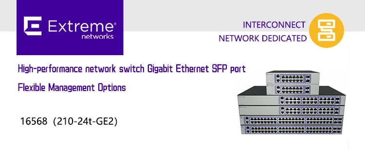 210 Series Extreme Network Avb Switch 24t Ge2 38.7mpps 24 Or 48 Gigabit ...