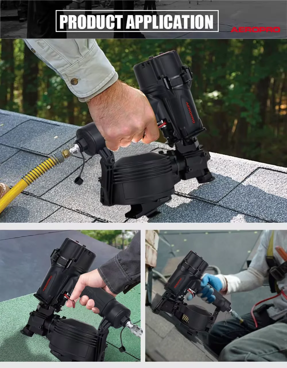 Aeropro CN45RA Air Coil Nail Gun - Efficient Roofing Solutions