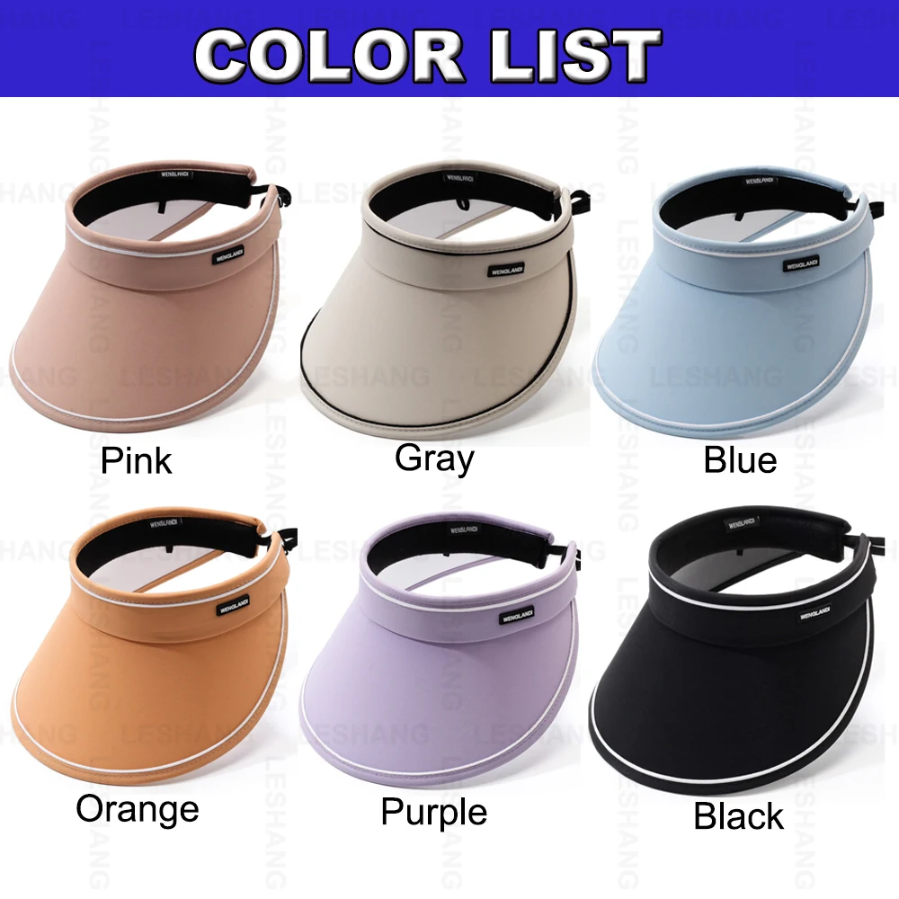 High Quality Adjustable Women Wide Brim Uv Protection Empty Top Caps Custom Embroidery Logo ...