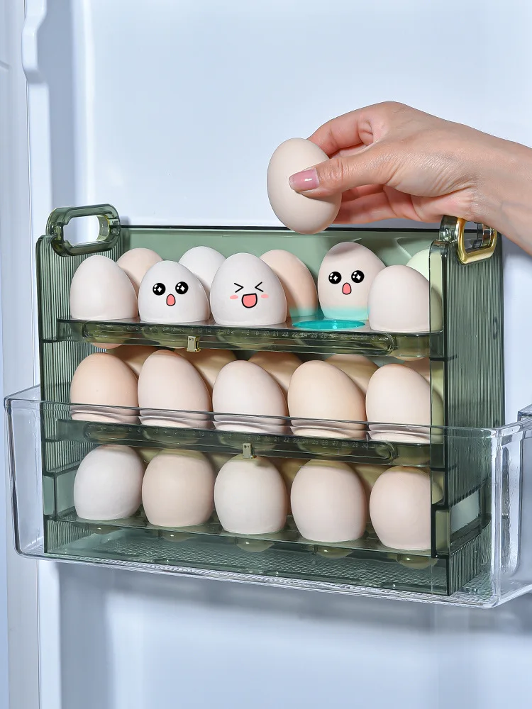 Hot Sell 3 Layers Egg Box Stores 30 Eggs Refrigerator Plastic Egg ...