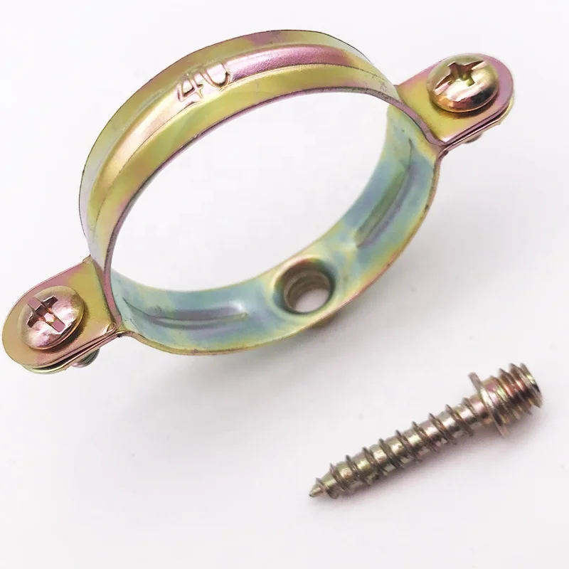 2025 Galvanized Sheet Round Type Quick Pipe Clamp M7 Hole Single Pipe ...