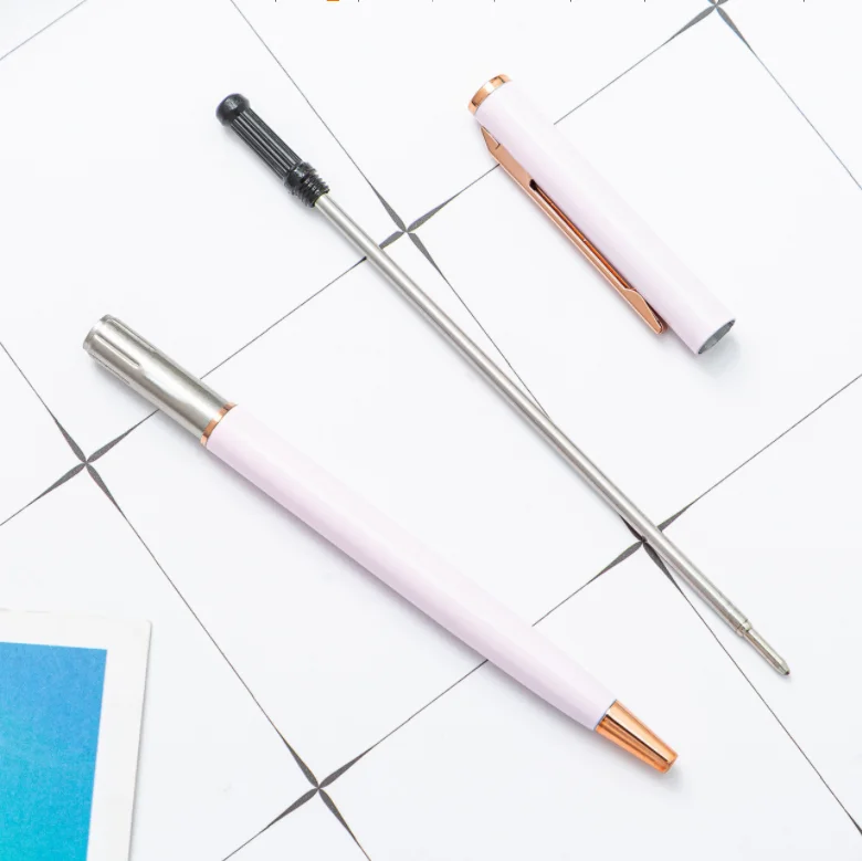 Promotional Ball Pen Customized Logo Colorful Pen Candy Slim Metal ...