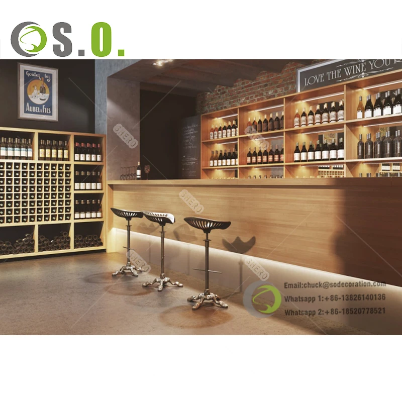 Retail Wine Shop Interior Design Decoration Wine Store Custom Shop ...