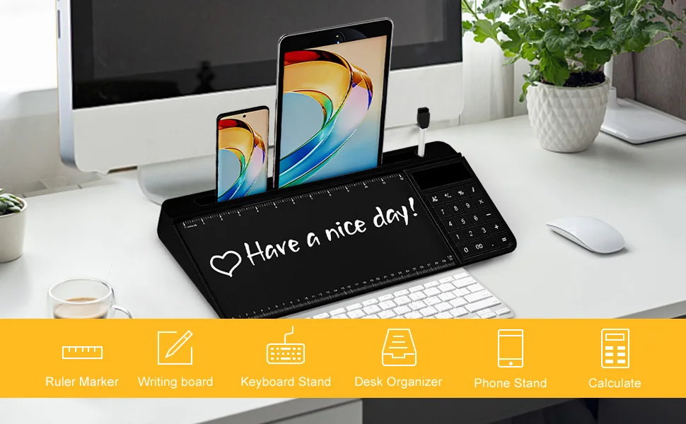 Desk Organizers Tilted Computer Keyboard Stand Dry Earse Board Desktop ...