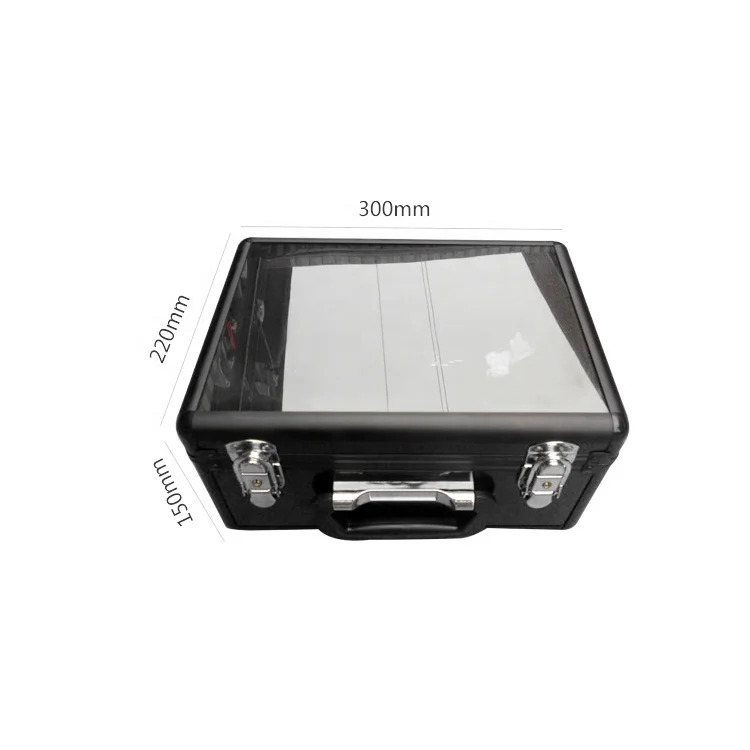 Multi Display Aluminum Briefcase Portable Tool Case with Clear Acrylic ...