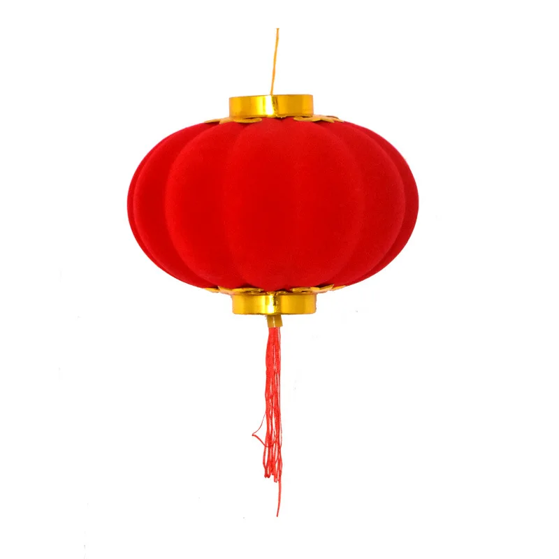 2023 Small Red Flocking Lantern For Chinese New Year's Day Spring ...