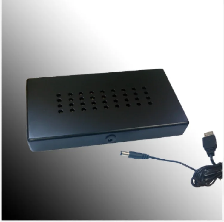 Black Wooden LED Light Display Stand with 3 White Lines for Crystals ...