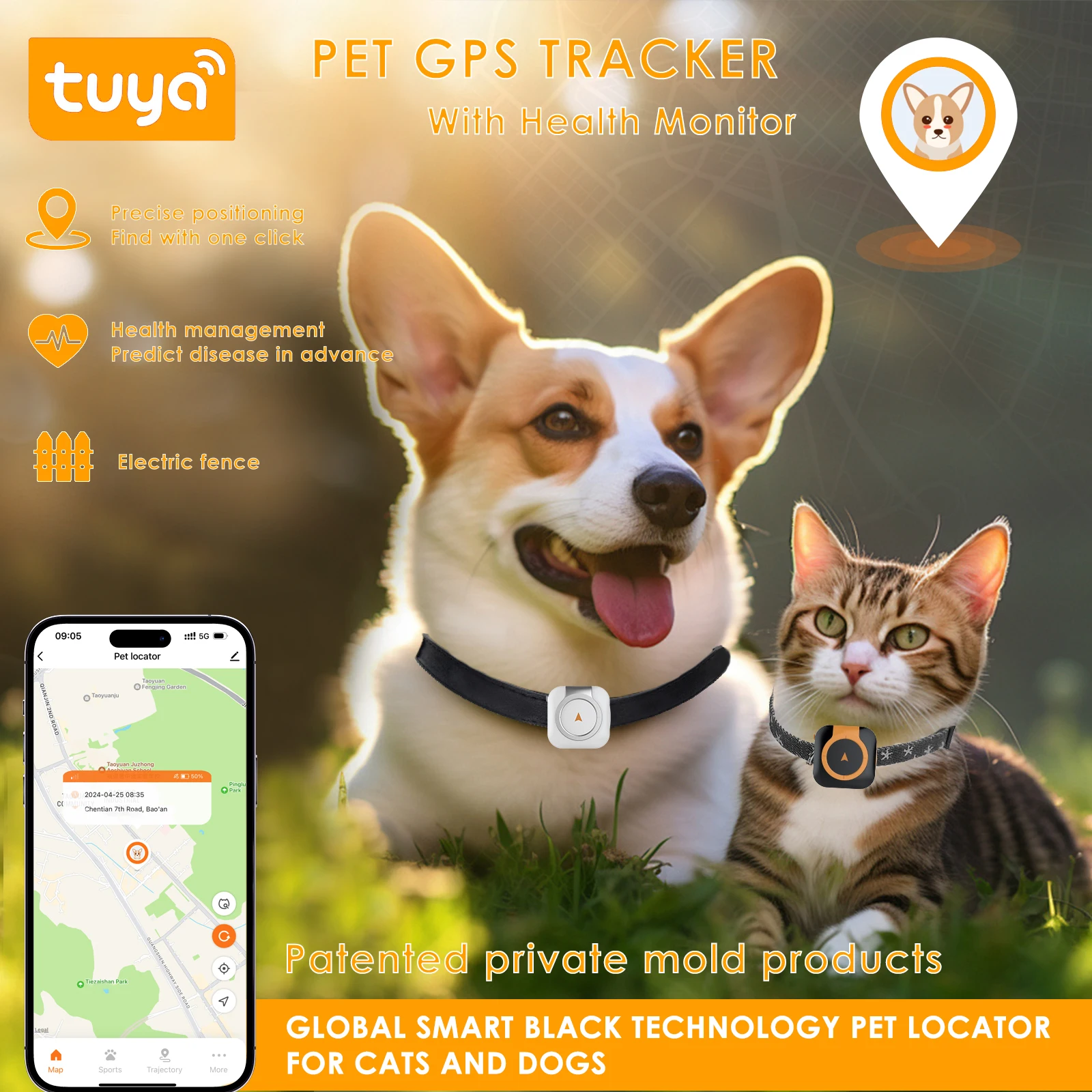 Network Popular Gift Ultra-Small GPS Pet Tracker Mini Smart Waterproof ...