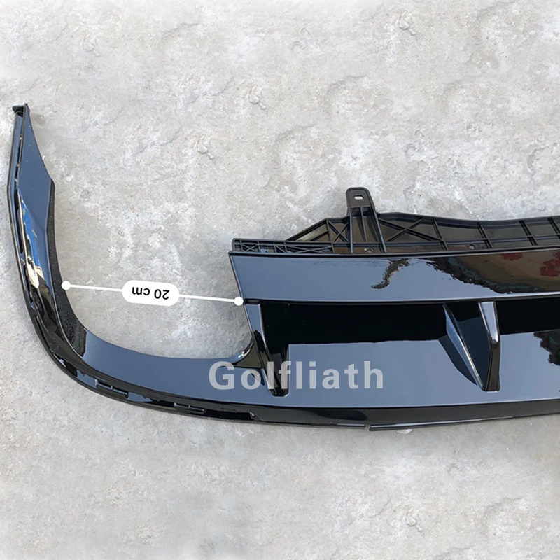 R Line Rear Bumper Lip Spoiler Glossy Black For V.w Passat Cc R-line ...