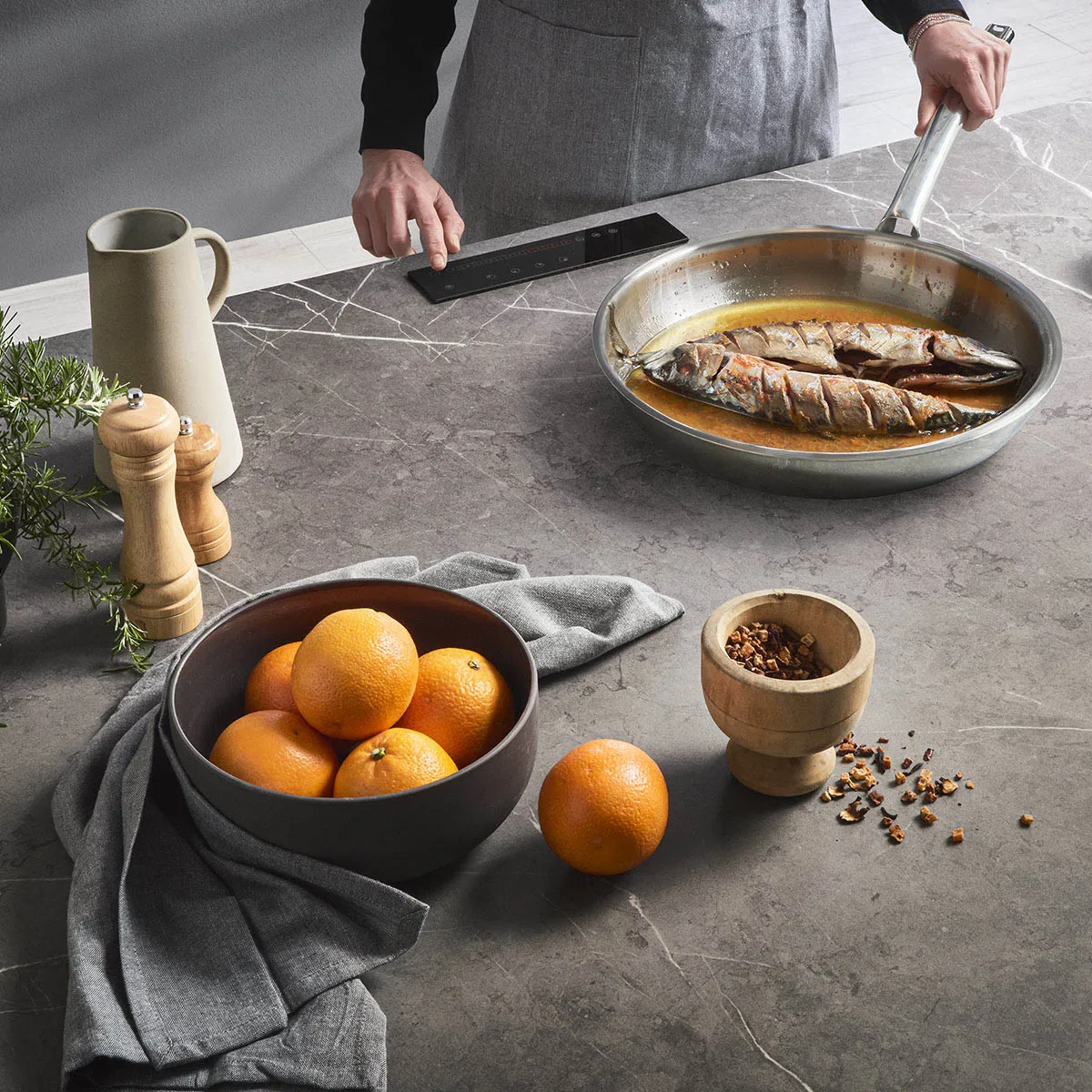 Hidden Induction Cooktop - Invisible Built-in Herd Magnetic