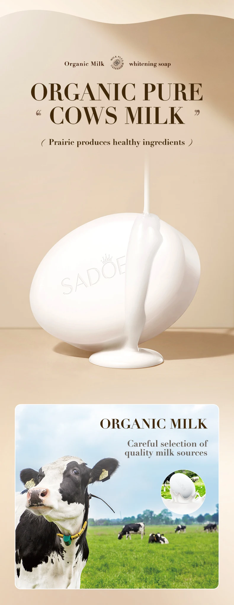 OEM SADOER Private Label Milk Organic Natural Whitening Bath Wash Oil Control Cleansing Skin ...