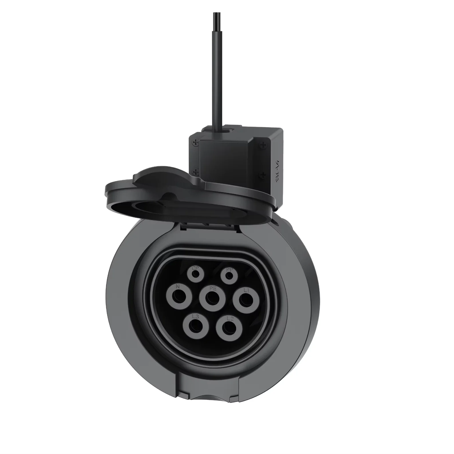 Female Charging Socket IEC 62196 Type2 1/3Phase 16/32A Station EV Type2 ...