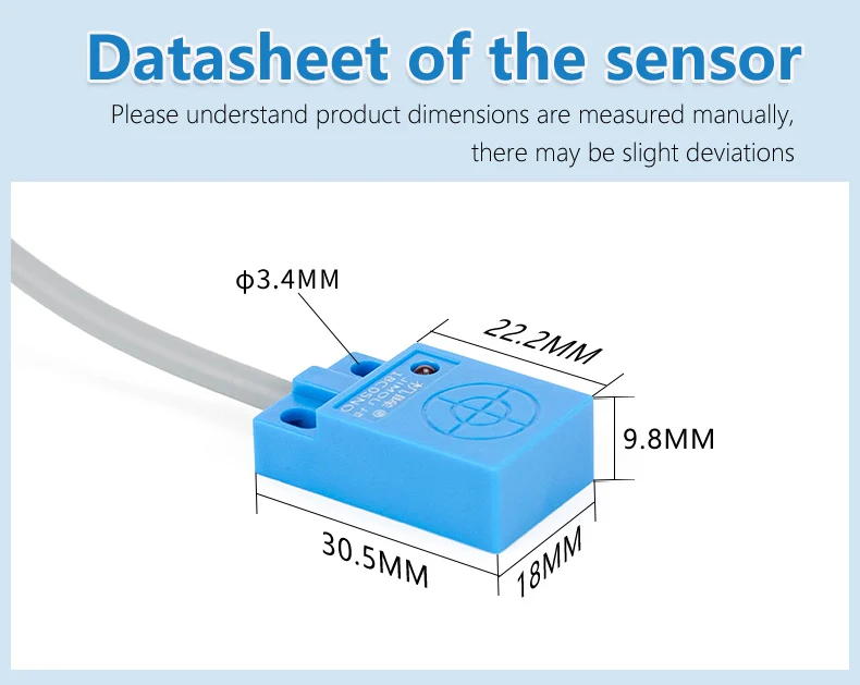 Npn Non-flush Inductive Switch Square Flat Proximity Sensor Sensing ...
