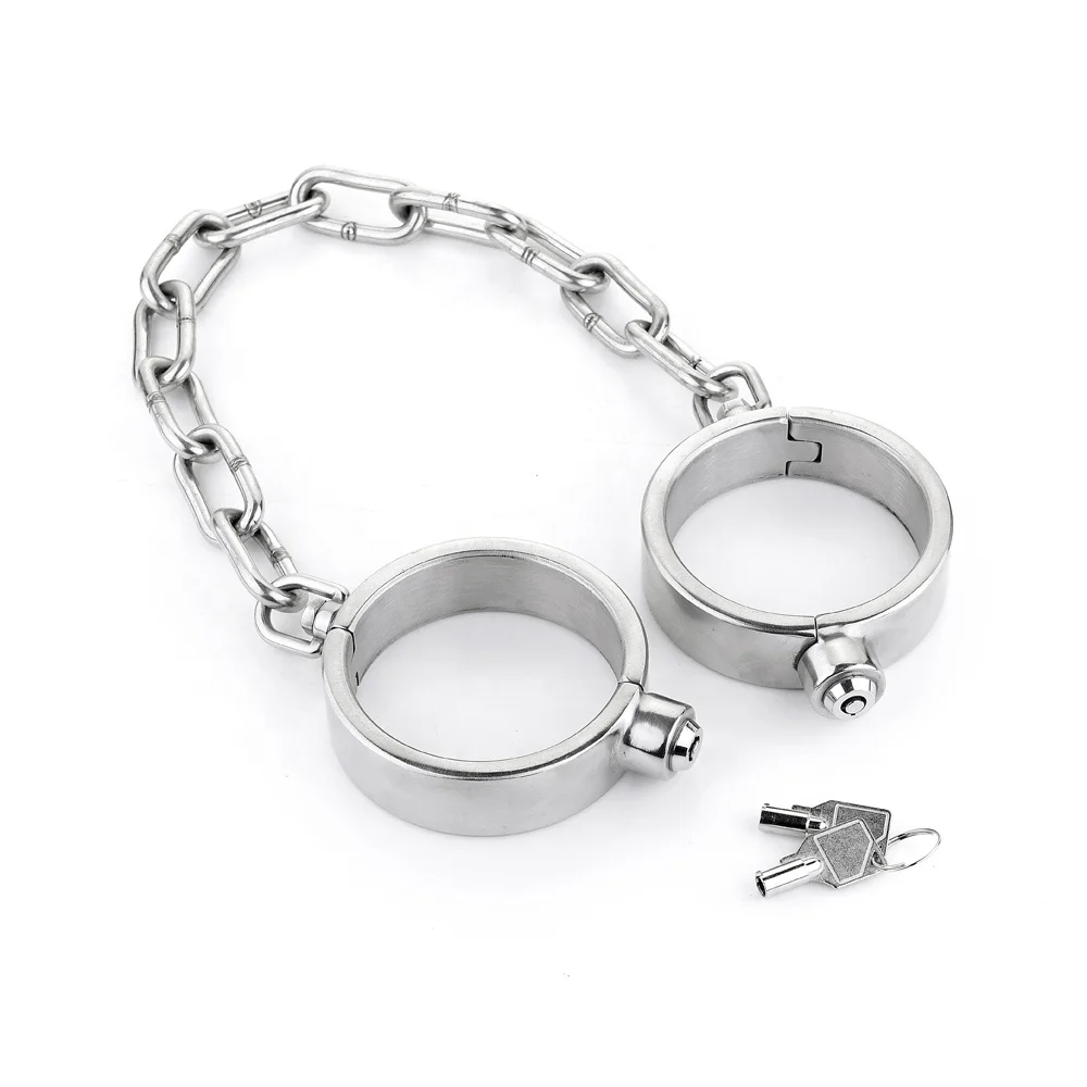 Stainless Steel Ankle Bondage Sex Toys Male Metal Restraints Devices ...