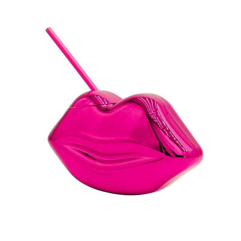 Hot Sale Novel Red Lip Shaped Tumbler Pub Drink Cup Disco Ball ...