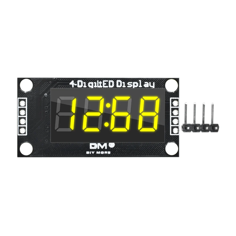 0.36" Inch Tm1637 7-segment 4-bit Led Display Clock Yellow Led Tube ...