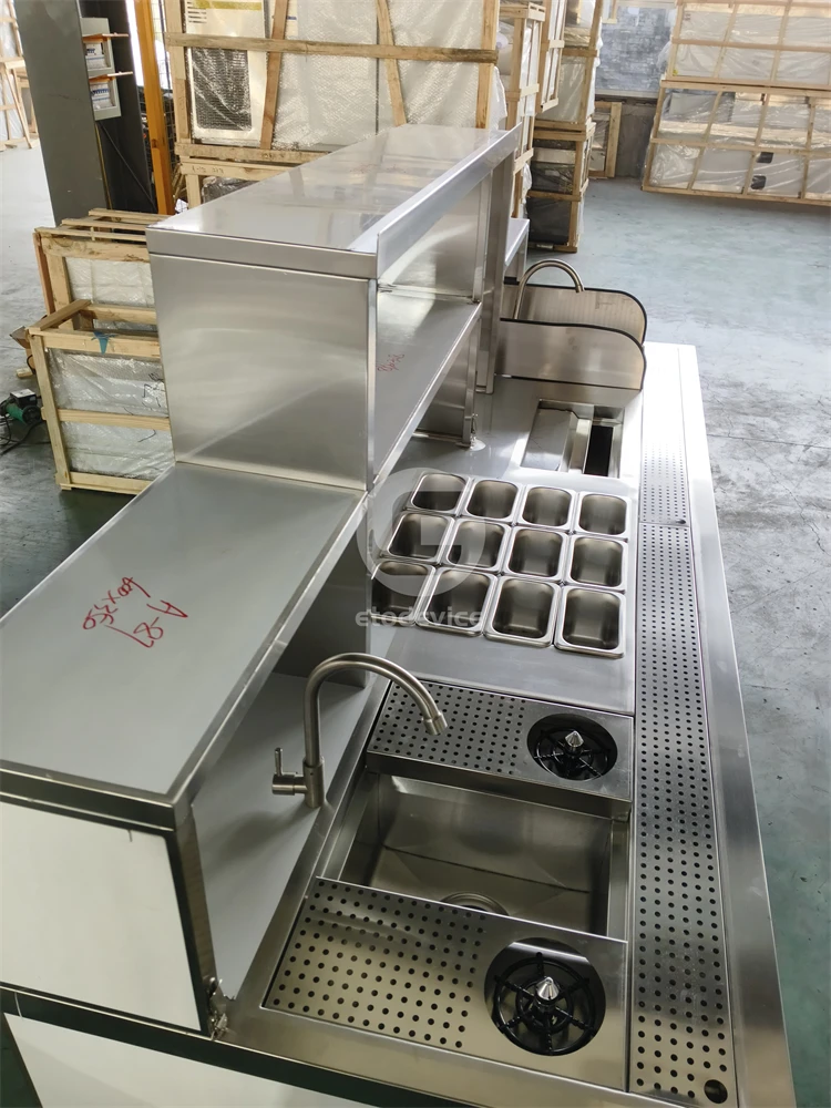Custom Commercial Bubble Tea Counter - High Performance