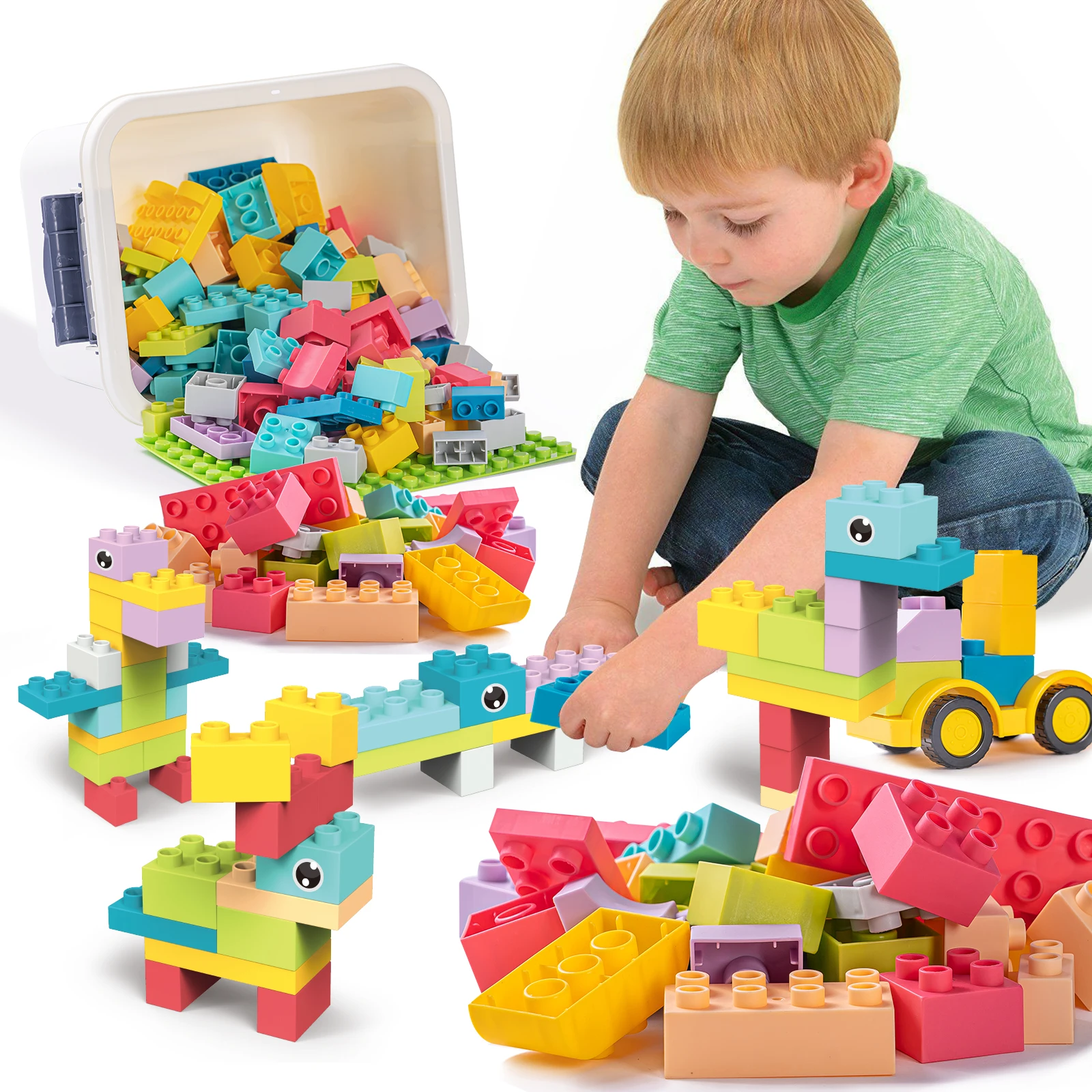 127PCS Soft Building Blocks Creative Toys Kids Rrending Toys Soft Play ...