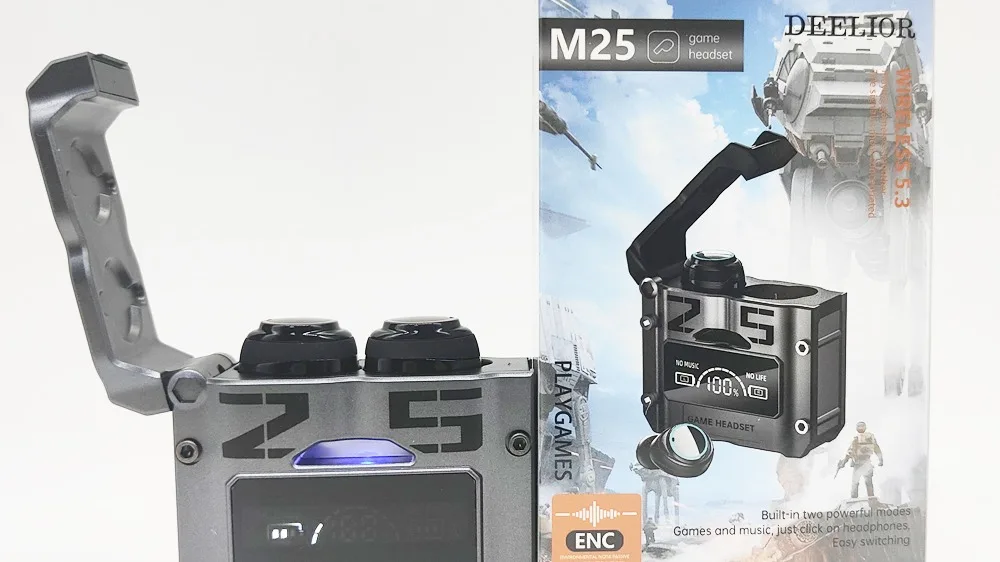 M25 Tws Low Latency Bt5.2 Rgb Wireless Headphones Dual Mode Gaming ...