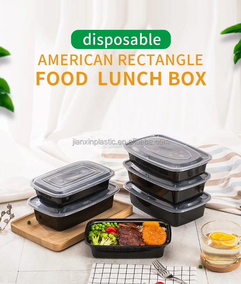 Microwavable Restaurant Food Boxes Disposable Plastic Meal Prep ...