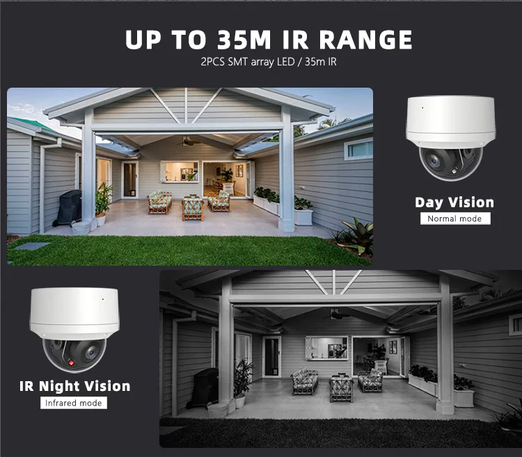 8MP Mini Two Way Audio Poe IP PT Camera - Hik Compatible