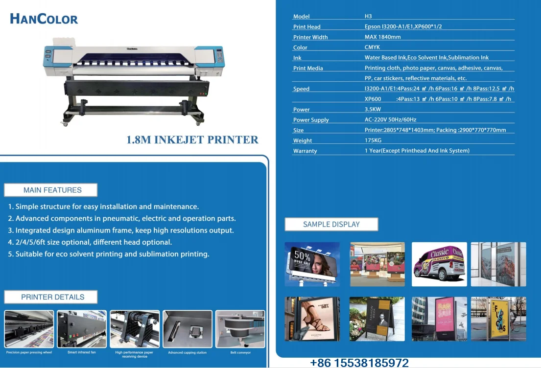 Hancolor Eco Solvent Printer - Efficient & Versatile Printing