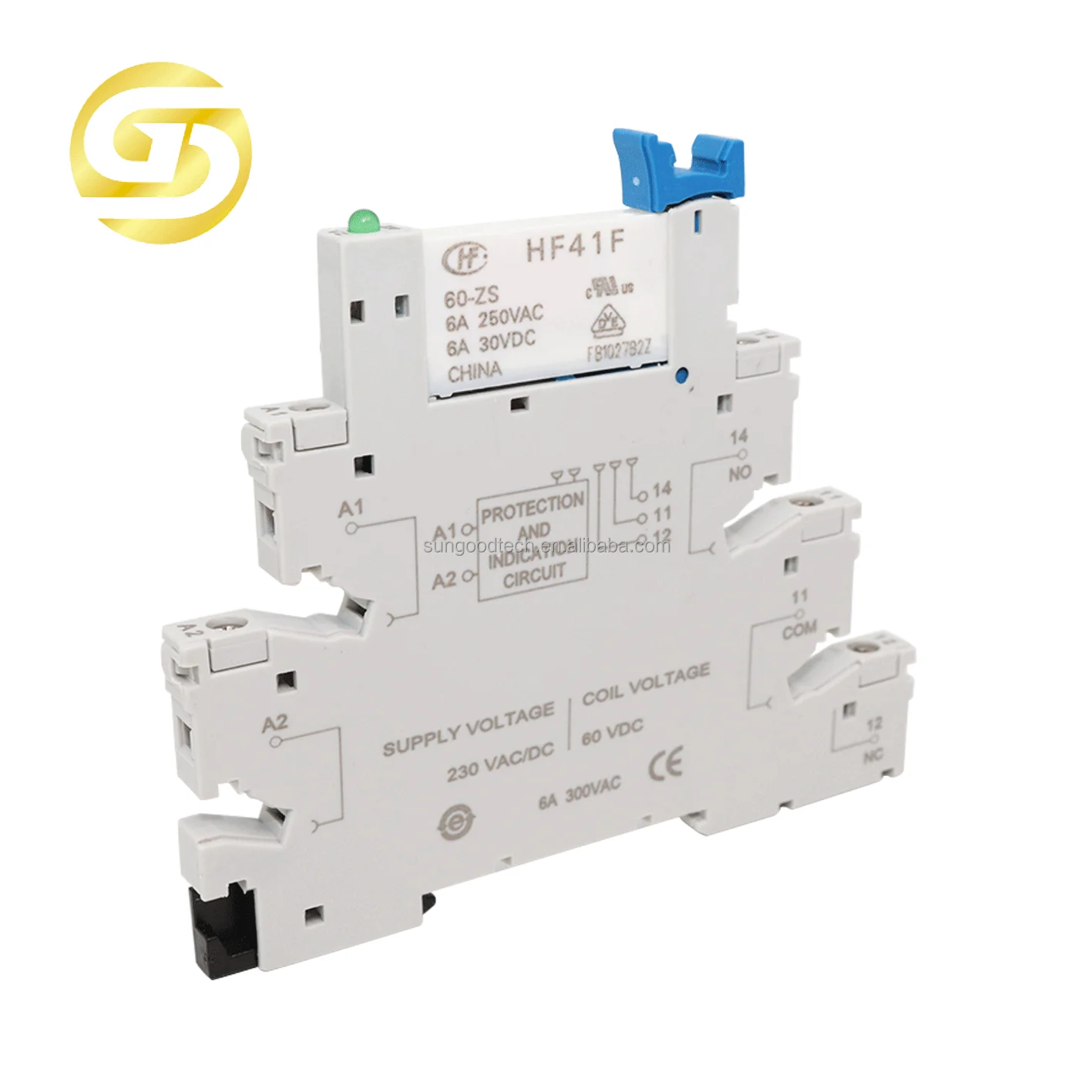 Hongfa relay HF41F HF41F-024-ZS 41F-1Z-C2-1 5V/12V/24V/220V AC/DC ultra-thin relay module relay ...