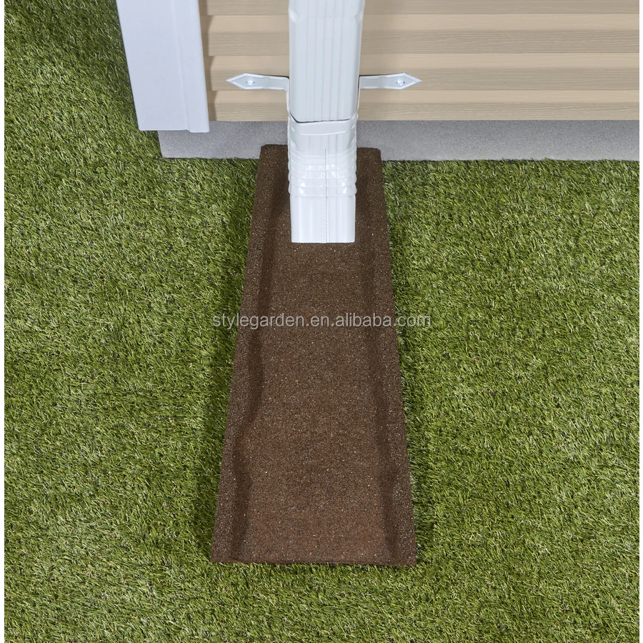Outdoor Garden Rubber Rain Gutter Downspout Extensions Splash Block ...