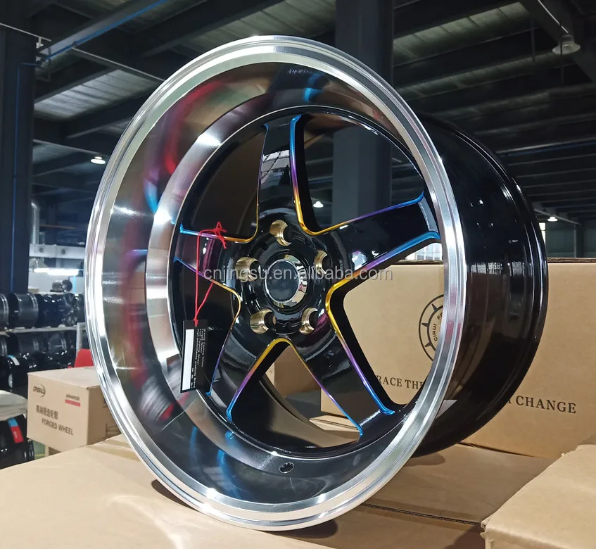 Factory Wholesale 17" 18" 4x100 5x100 5x114.3 Mirror Lip Aluminum Alloy ...