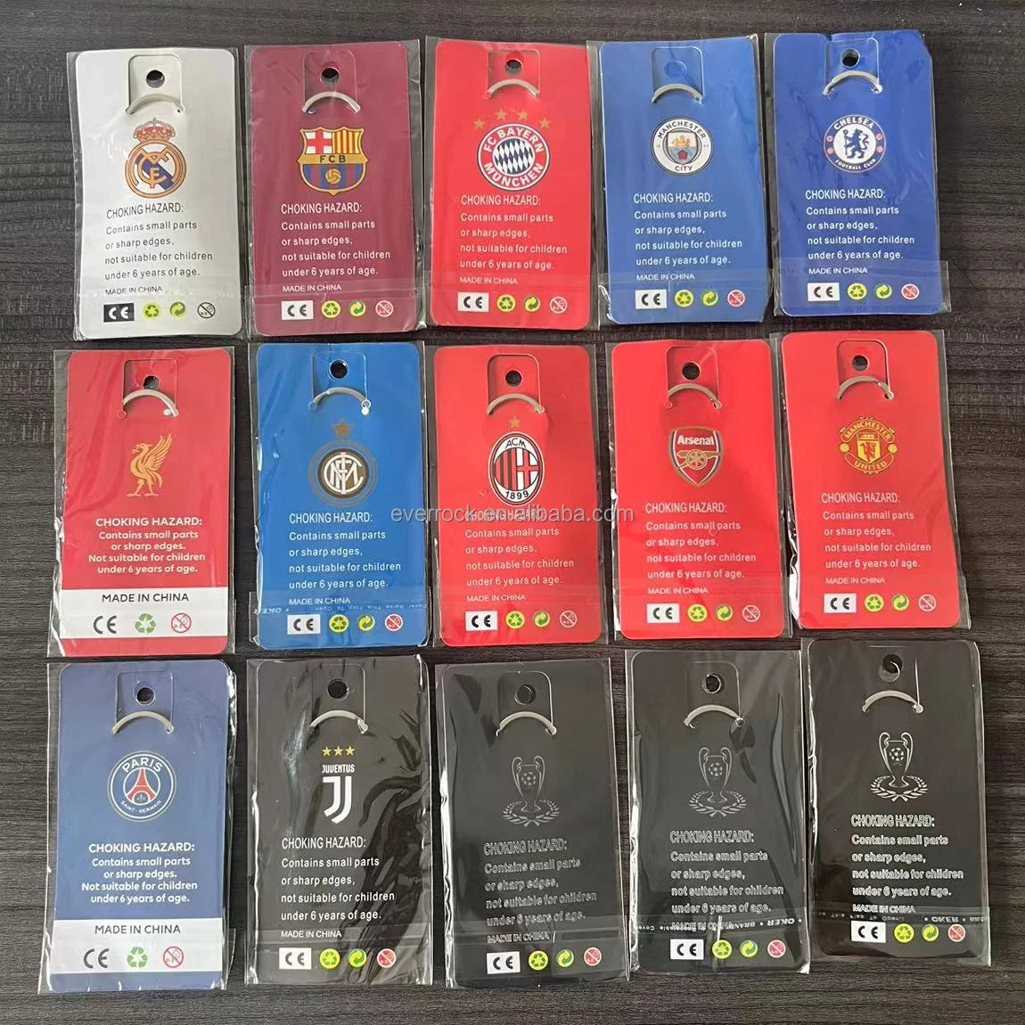 Wholesale Soft Pvc Football Team Keychain Europe Football Soccer Key ...