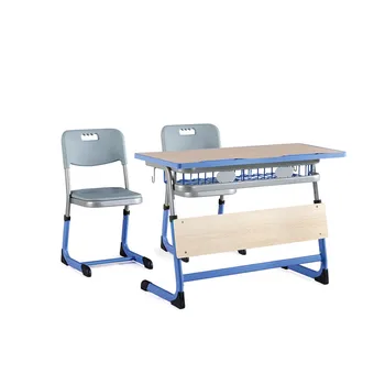 Classroom Furniture University Reading Table Chairs For Education Single Wooden Pp Injection ...