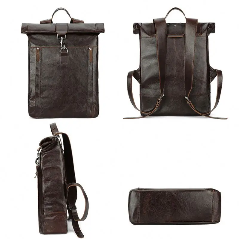 High Capacity Men Leather Laptop Backpack Products High Quality Luxury ...