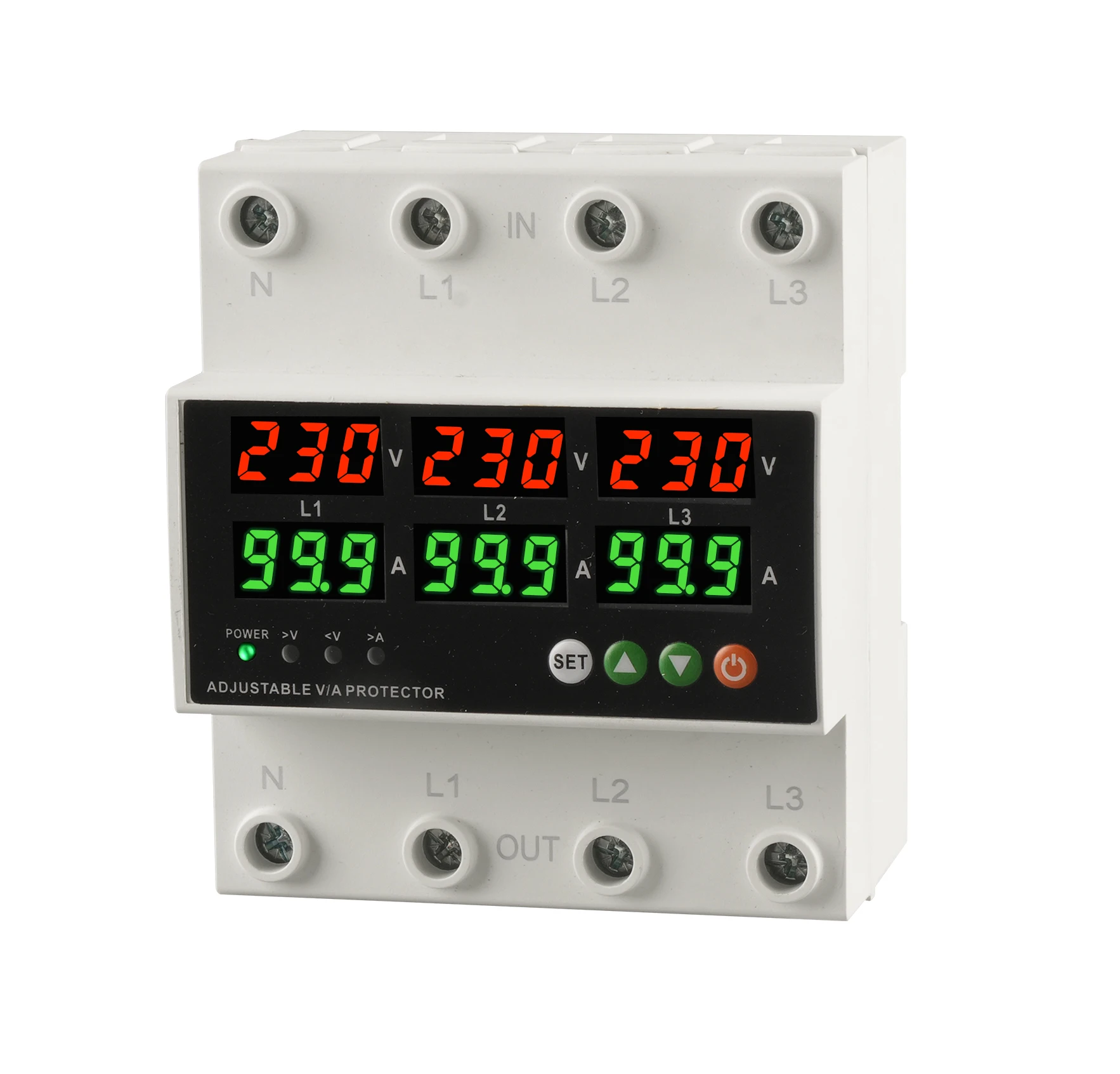Single Phase 63A Over/Under Voltage Protector with Real-Time Metering ...
