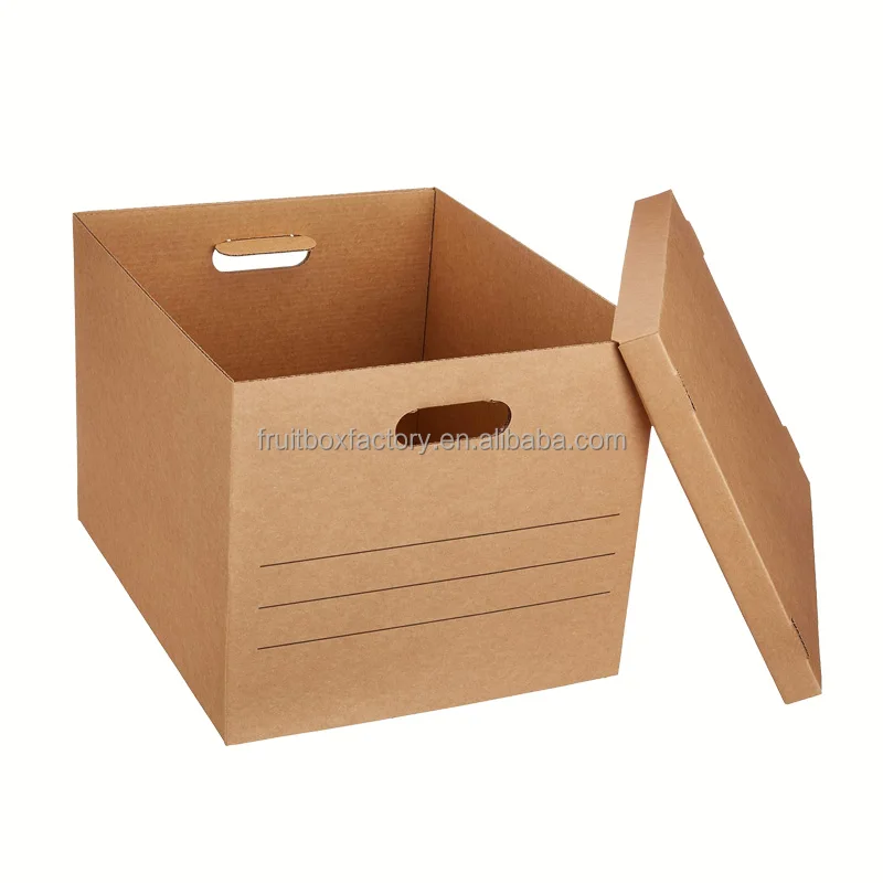 Custom Heavy Duty Storage Kraft Carton Double Wall Cardboard Filing ...