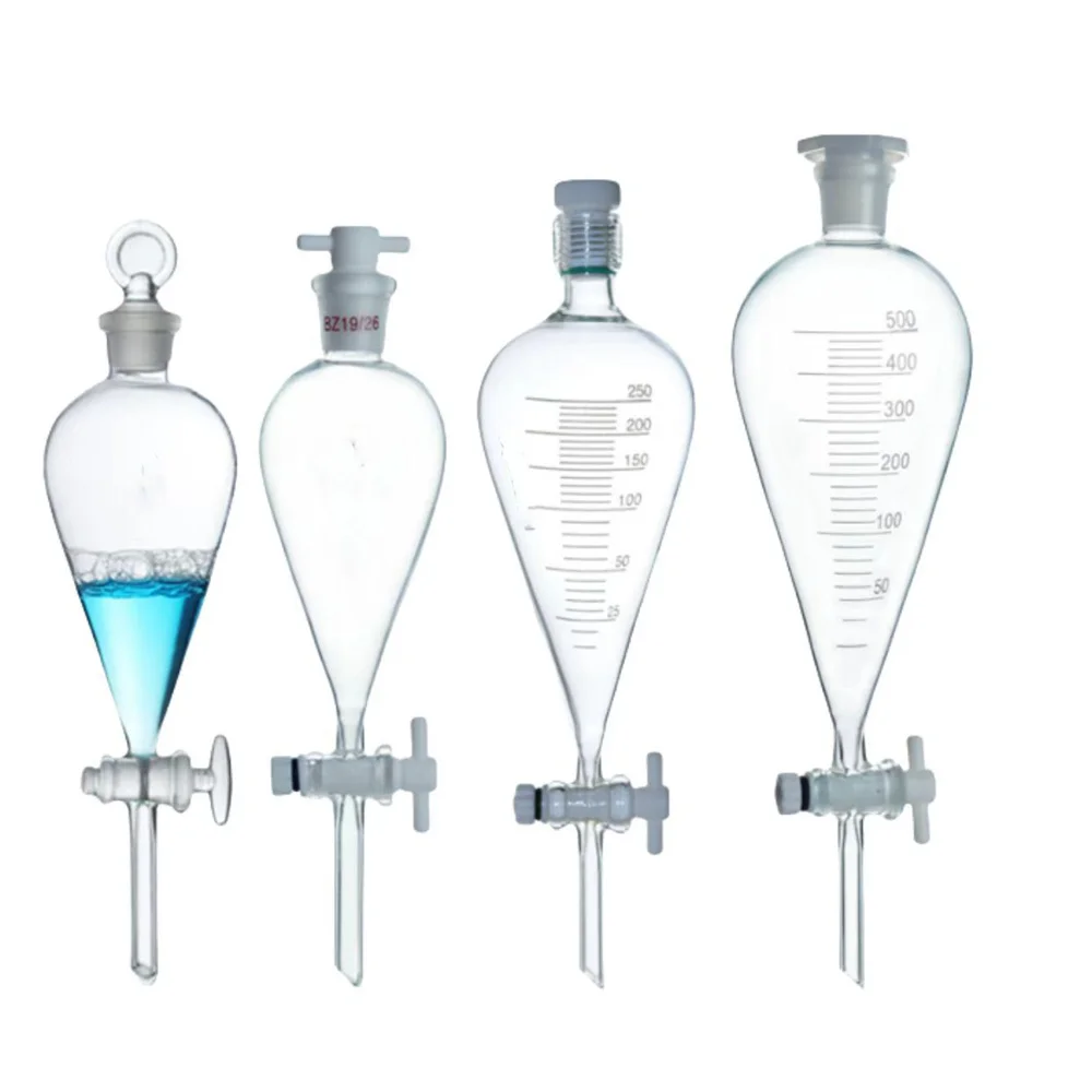 Liquan Glassware Equipment Customized Spherical/Pear Separating Funnel ...