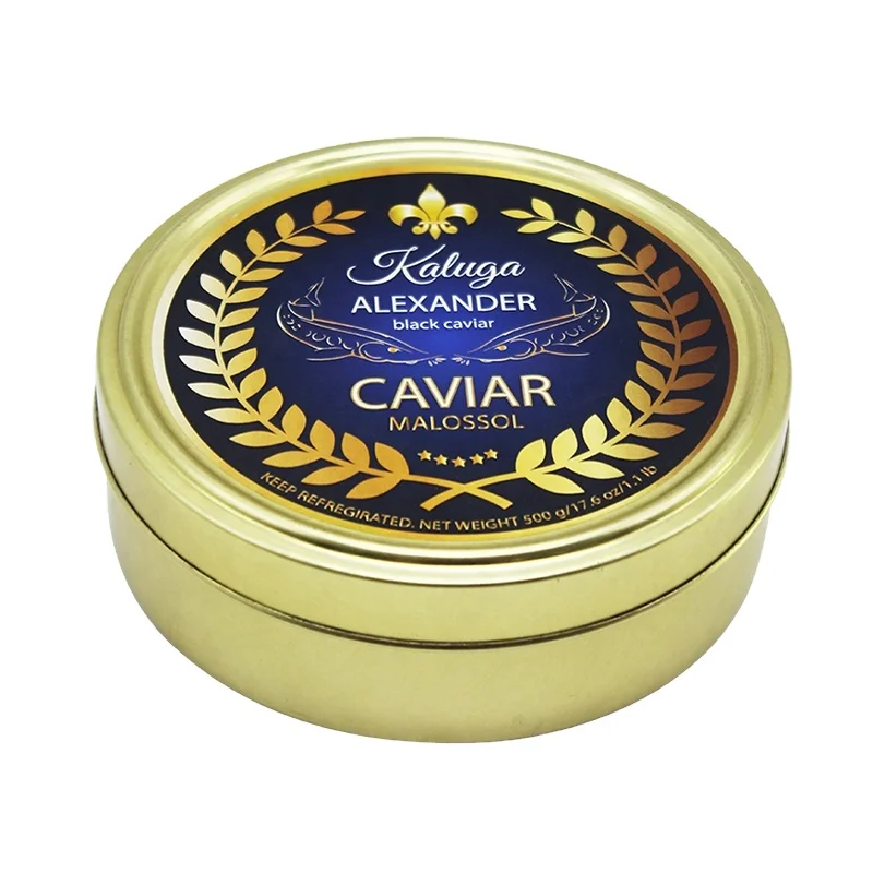Custom Tin Box Design for Caviar Packaging - Food Grade