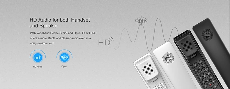 H2u Hotel Wall IP Phone - Big Button Voip Phone for Guests