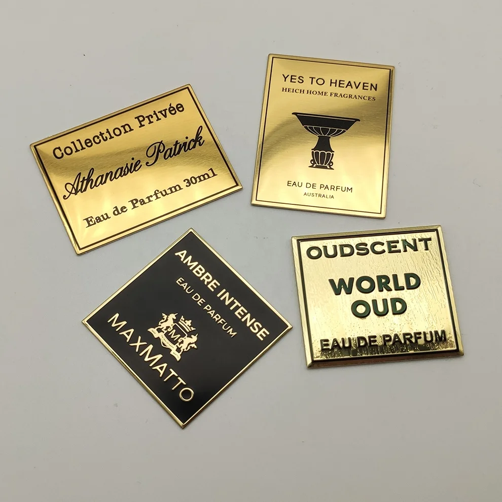 Embossed Metal Labels for Perfume - Customizable & Waterproof