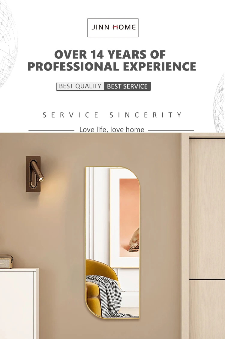 Jinn Home Modern Luxury Contemporary Full Body Dressing Mirror Gold ...