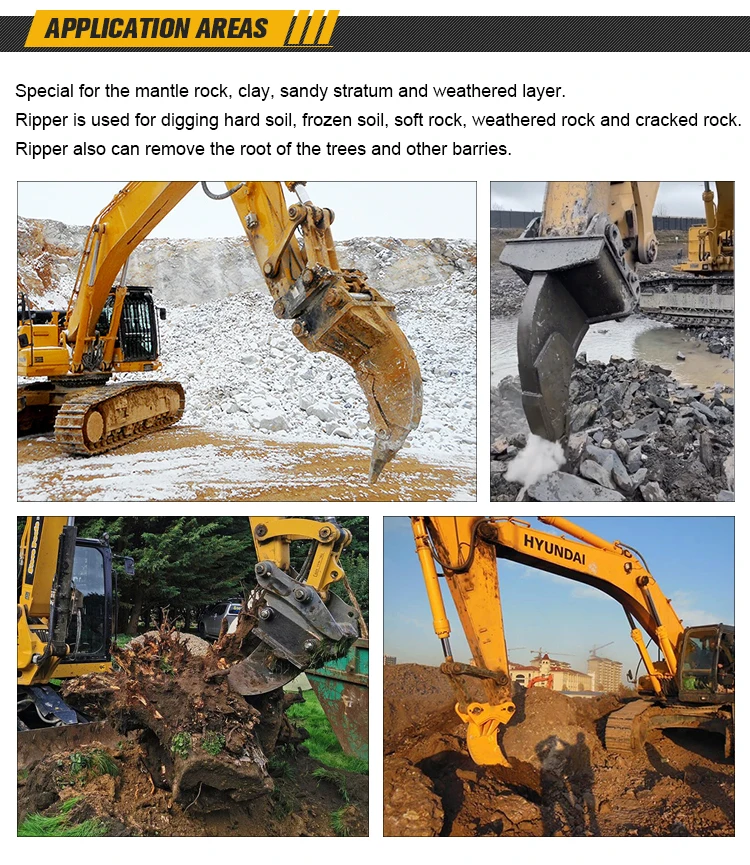 Sample but Powerful Excavator Heavy Duty Ripper High Efficiency Rock ...